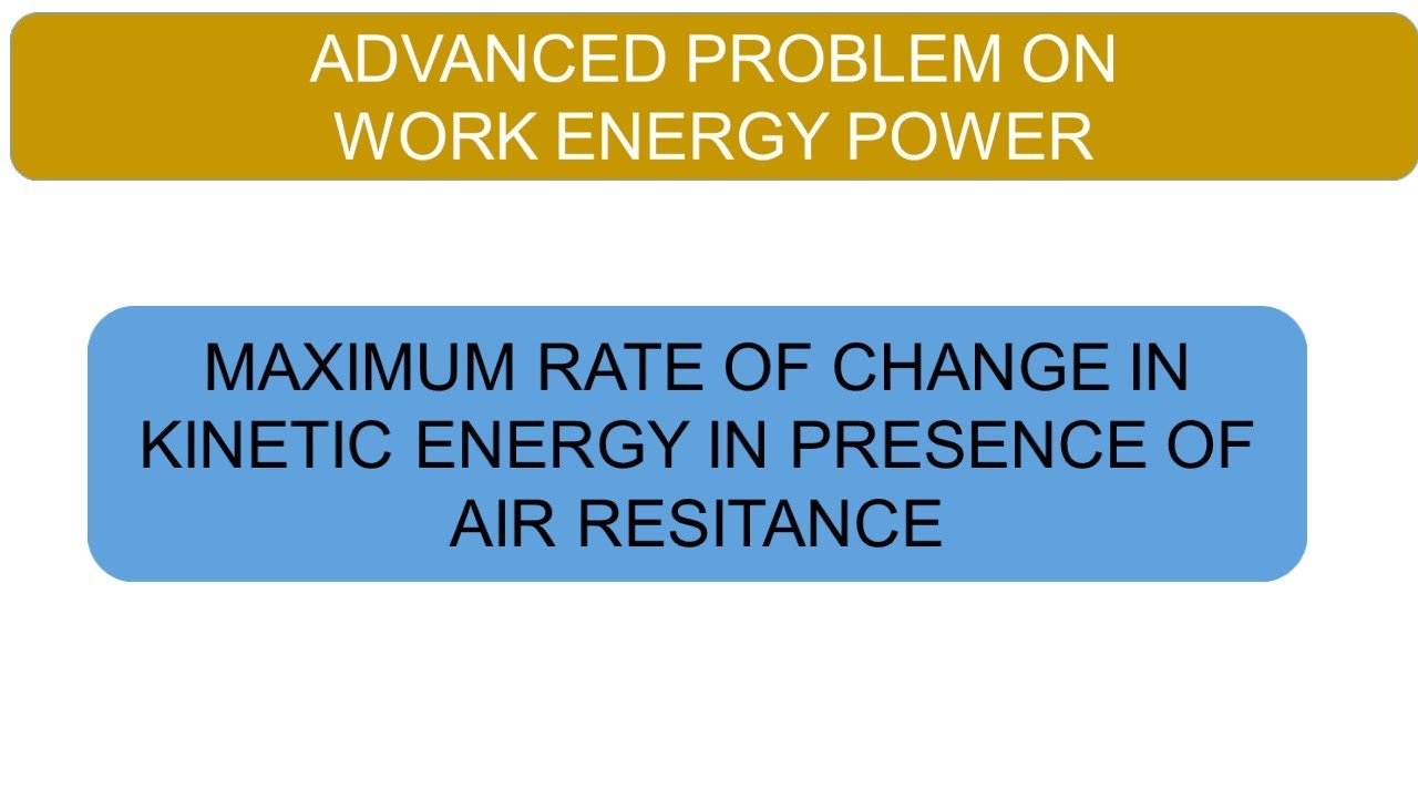 Work Energy Power|Pathfinder Solutions| Maximum Rate of Change in ...