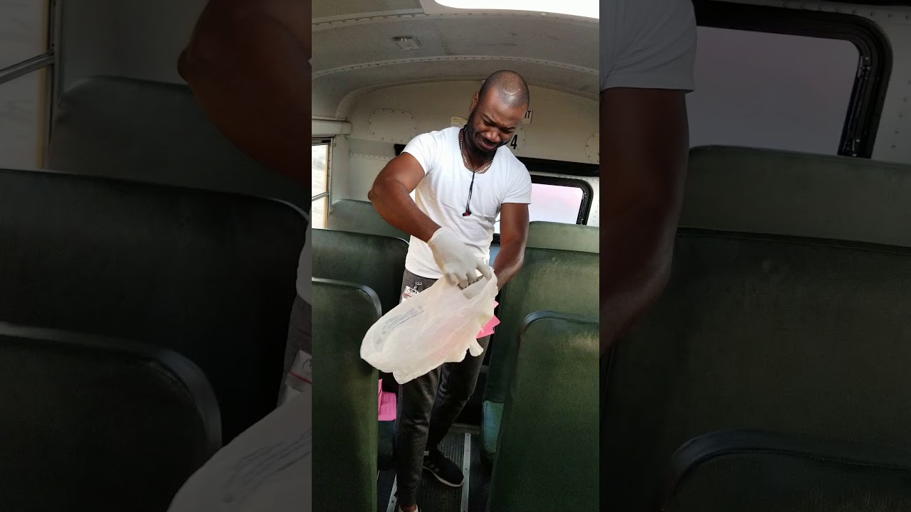 School bus driver vs raccoon poop - YouTube