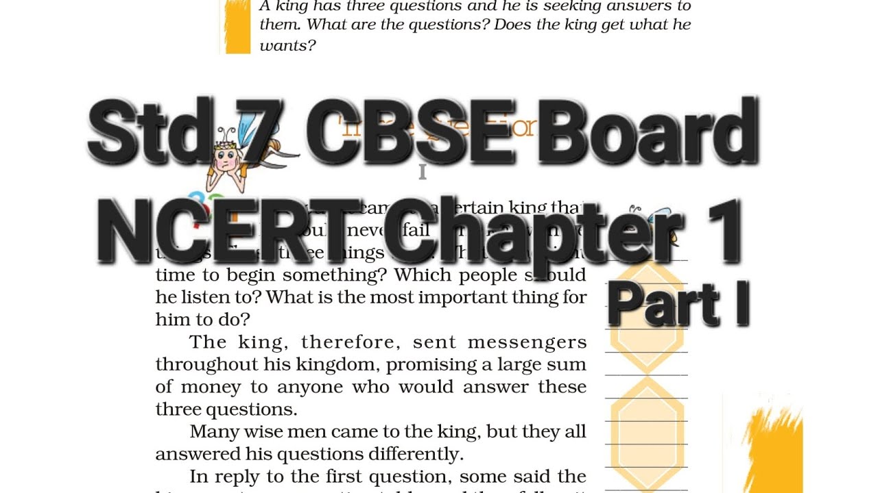 Class 7 English (Honeycomb Book) | Chapter 1| Three Questions | CBSE ...