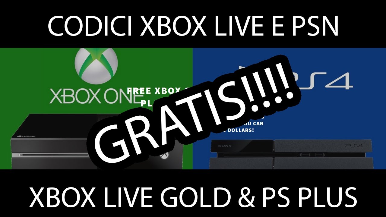 [MAGGIO 2019] CODICI XBOX LIVE & PLAYSTATION PLUS GRATIS! - YouTube