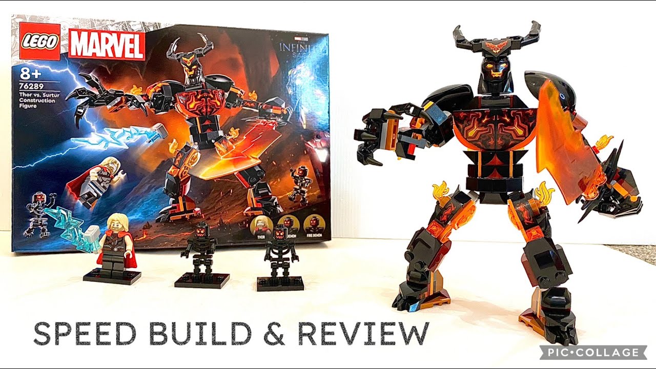 2024 LEGO Marvel 76289 Thor vs Surtur Construction Figure SPEED BUILD ...