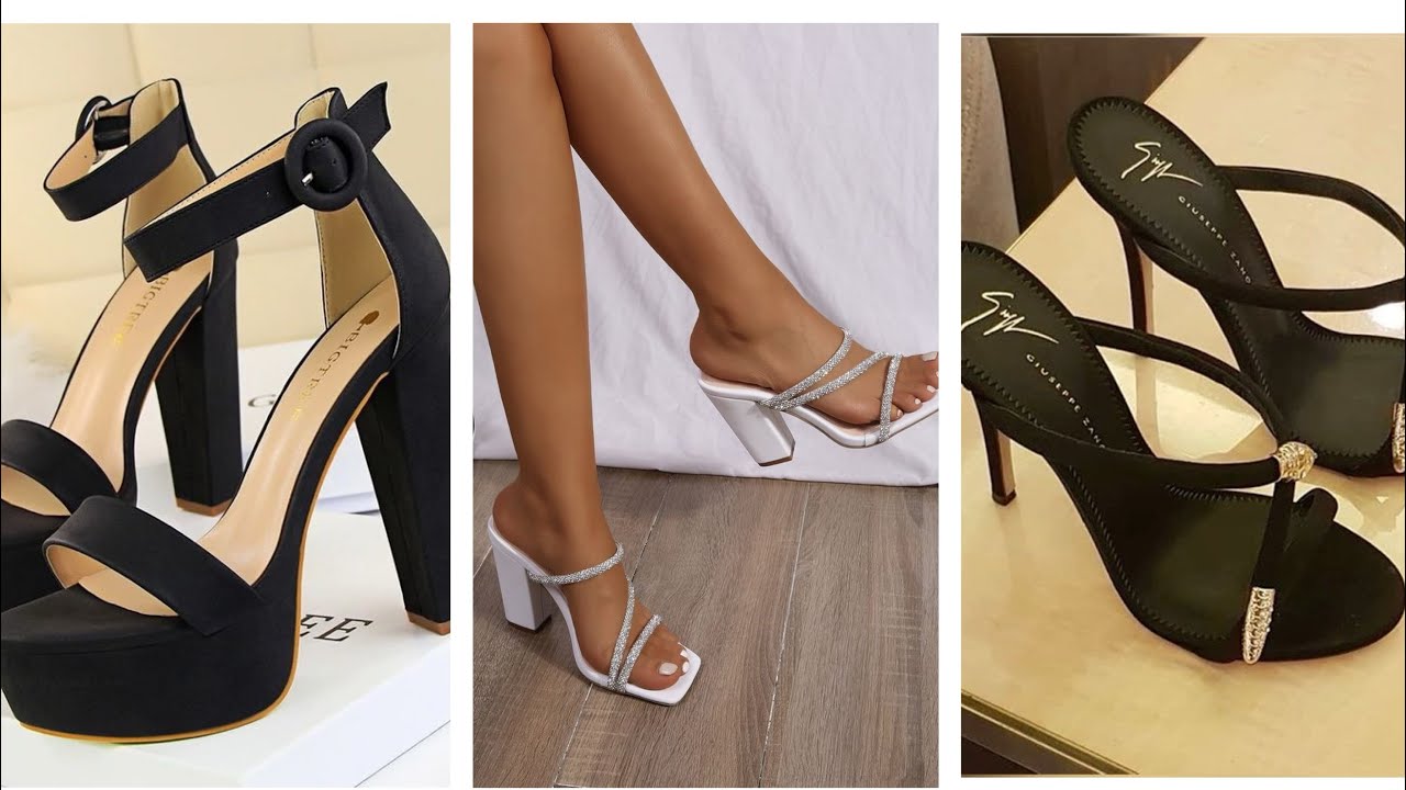 Chunky heels for girls | High heels | Trendy heels - YouTube