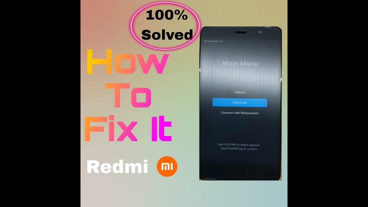 Recovery Mode | How to Solve Mi Main Menu Recovery 3.0 Problem - 100% ...