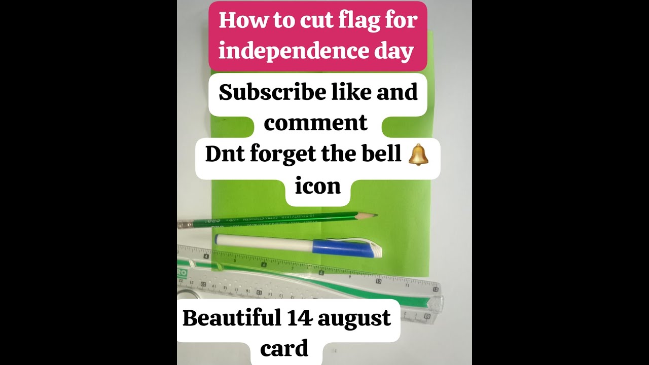 @Independence day@14 august card with paper - YouTube