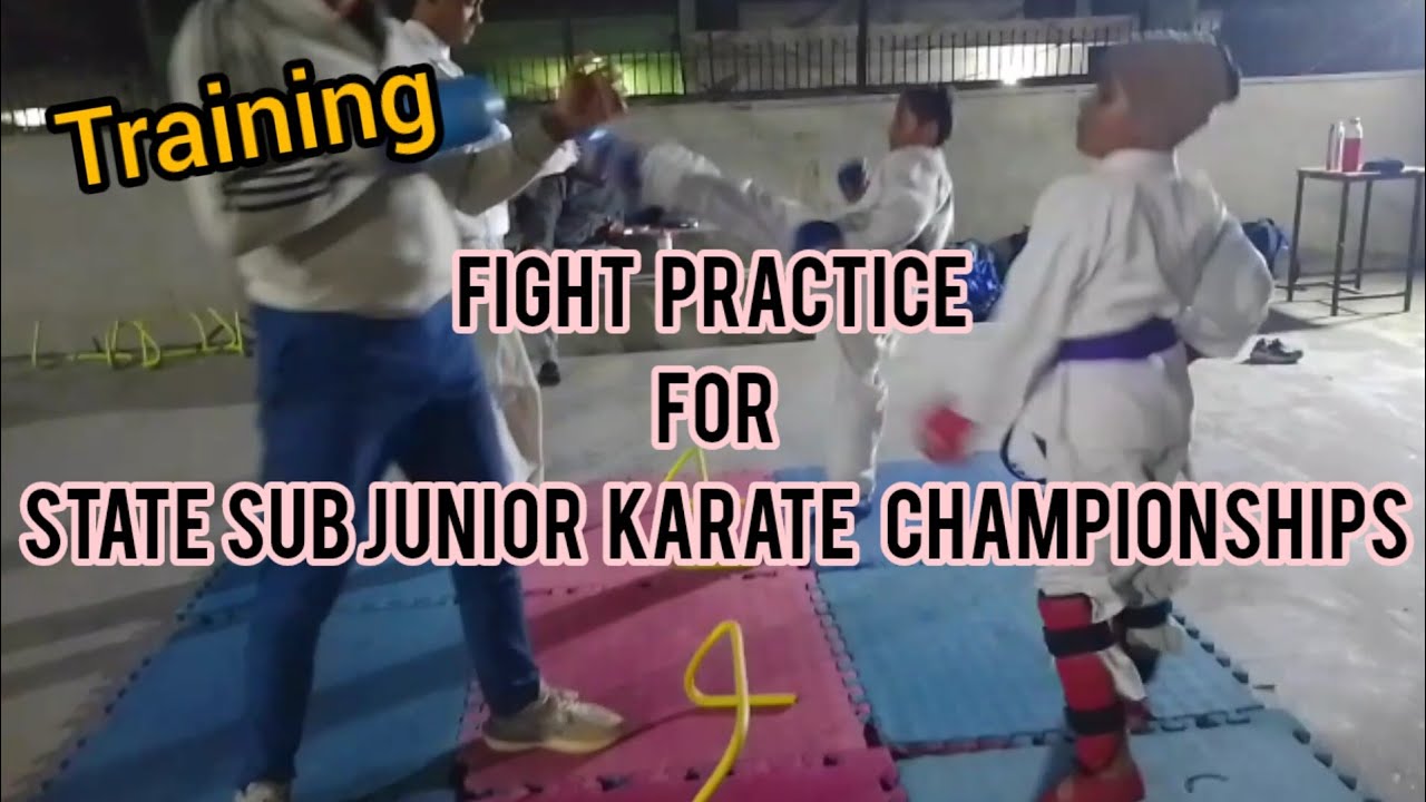 kumite Fight practice for juniors Karate championships #karate # ...