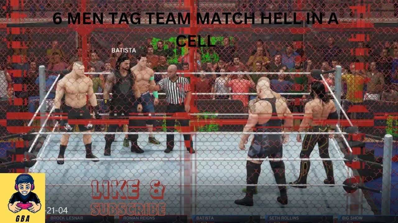 6 MEN TAG TEAM HELL IN A CELL MATCH - YouTube