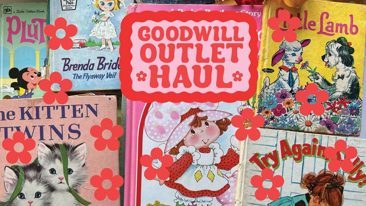 Goodwill Outlet Haul - lots of vintage children's books! junk journal ...