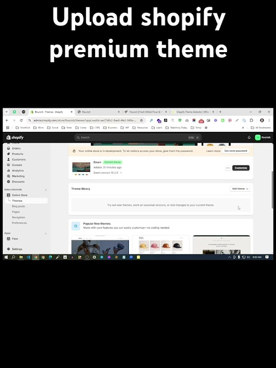 How to upload shopify (premium) theme on your store - YouTube