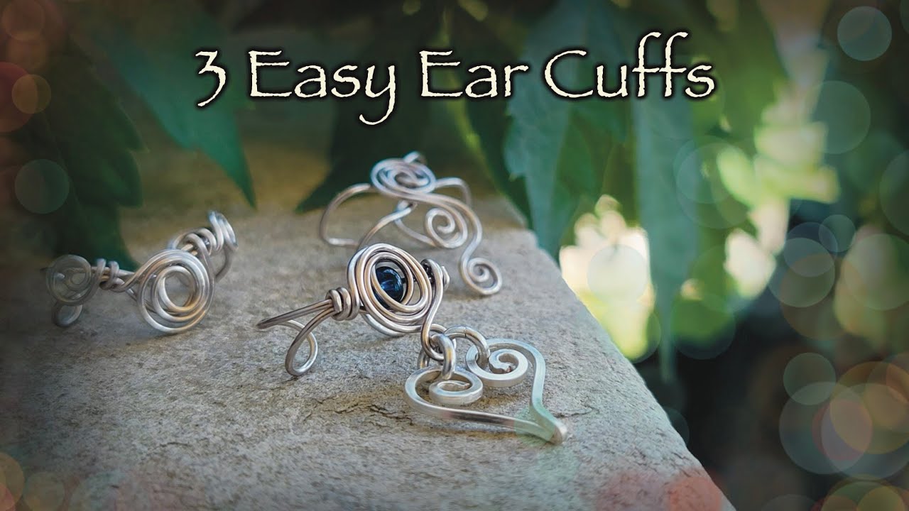 3 Easy Wire Wrap Ear Cuff Designs! - YouTube