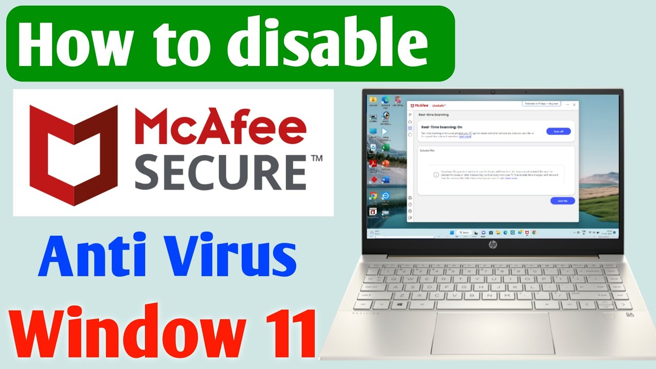 how to disable mcafee antivirus in windows 11 | How to turn off ...