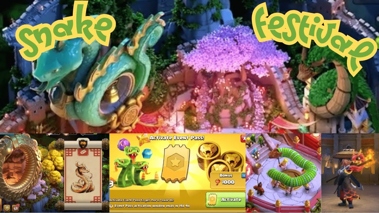 CLASH OF CLANS YEAR OF THE SNAKE SCENERY, EVENT AND SNAKE CHAMPION ...