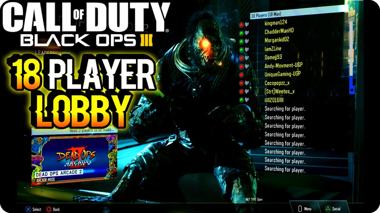 BO3 Zombie Glitches: *Insane* 18 Player Lobby Glitch - Black Ops 3 ...