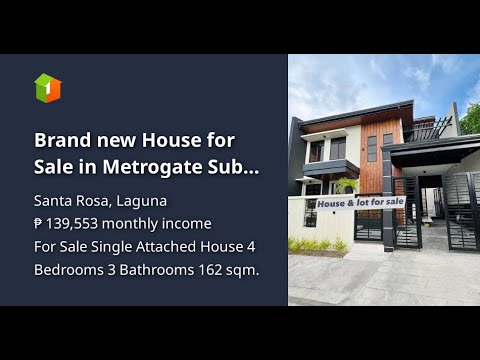 Brand new House for Sale in Metrogate Subd Sta Rosa Laguna - YouTube