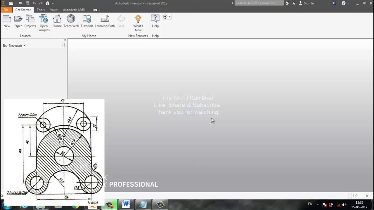 Part 6 - Autodesk Inventor 2017 Tutorial - Creating fully constrained 2D Sketches - YouTube