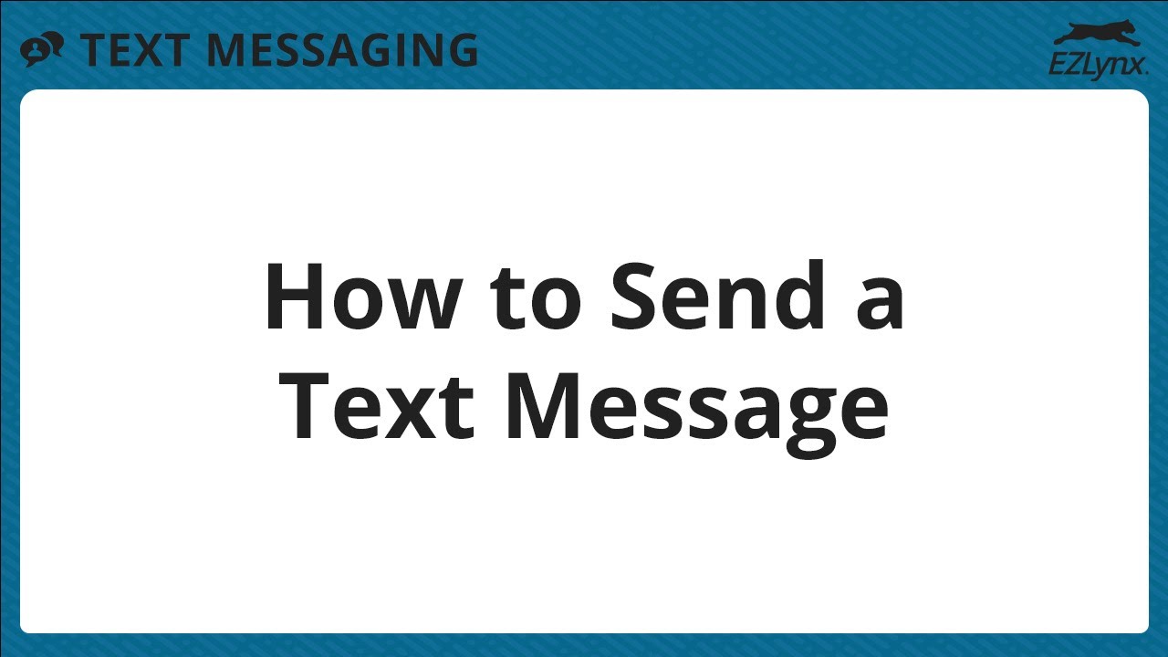 EZLynx 5 - How to Send a Text Message - YouTube
