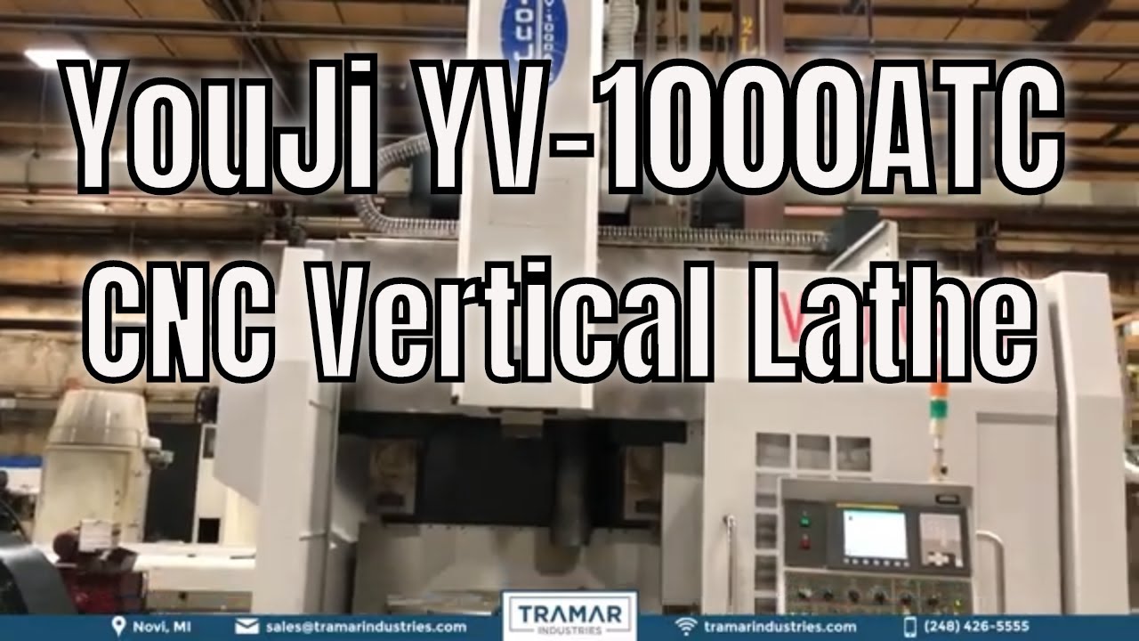You JI YV-1000 ATC CNC Vertical Lathe - YouTube