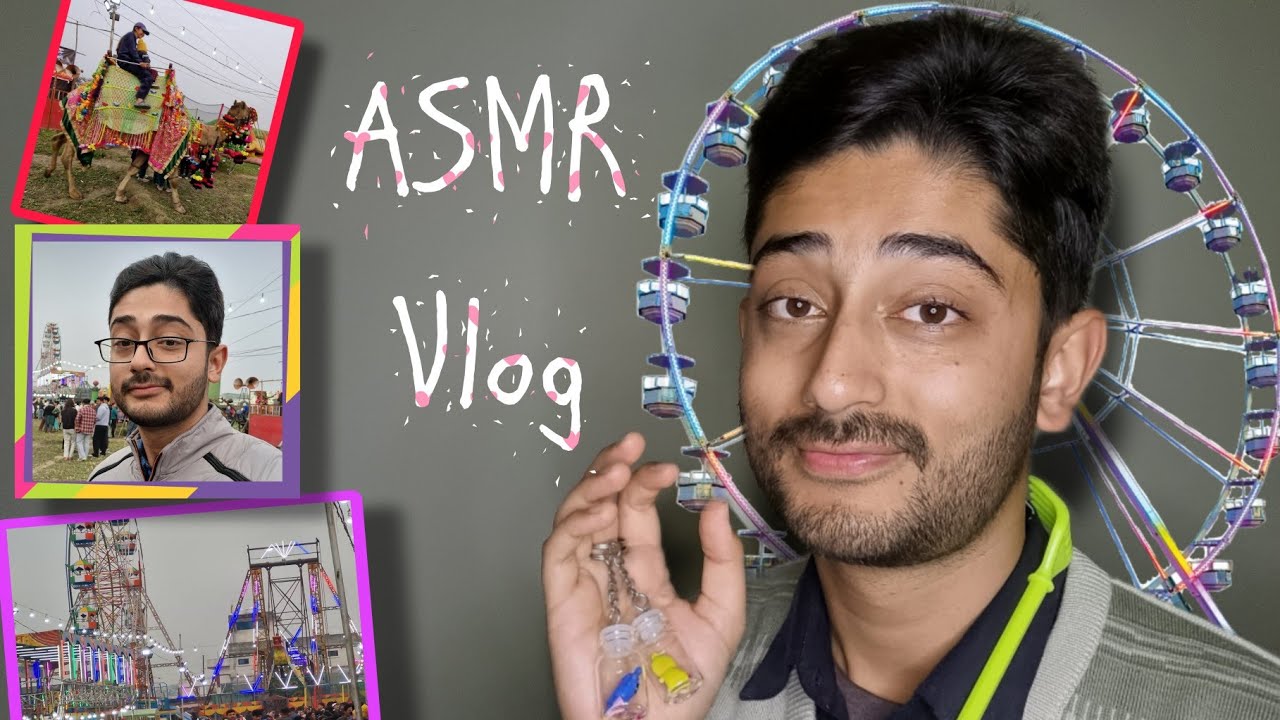 ASMR Whispering Sunday Vlog - मेला (Funfair) Exploring & Gifts Haul 🎡🎠🤹 ...