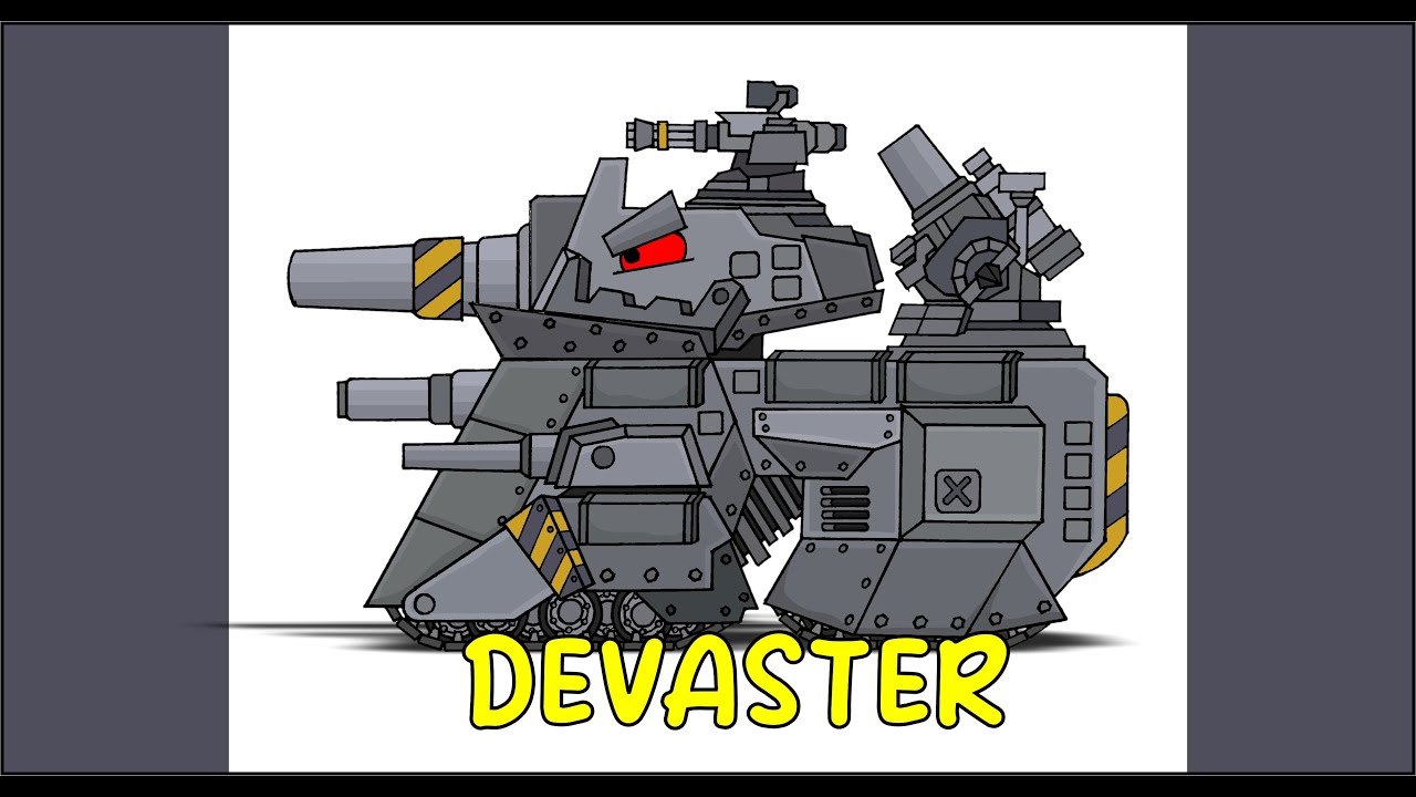 How To Draw Cartoon Tank The DEVASTER | HomeAnimations - Cartoons About ...