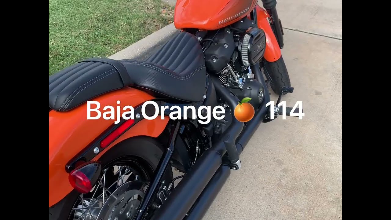 Harley Davidson Streetbob Baja Orange 114🍊 - YouTube