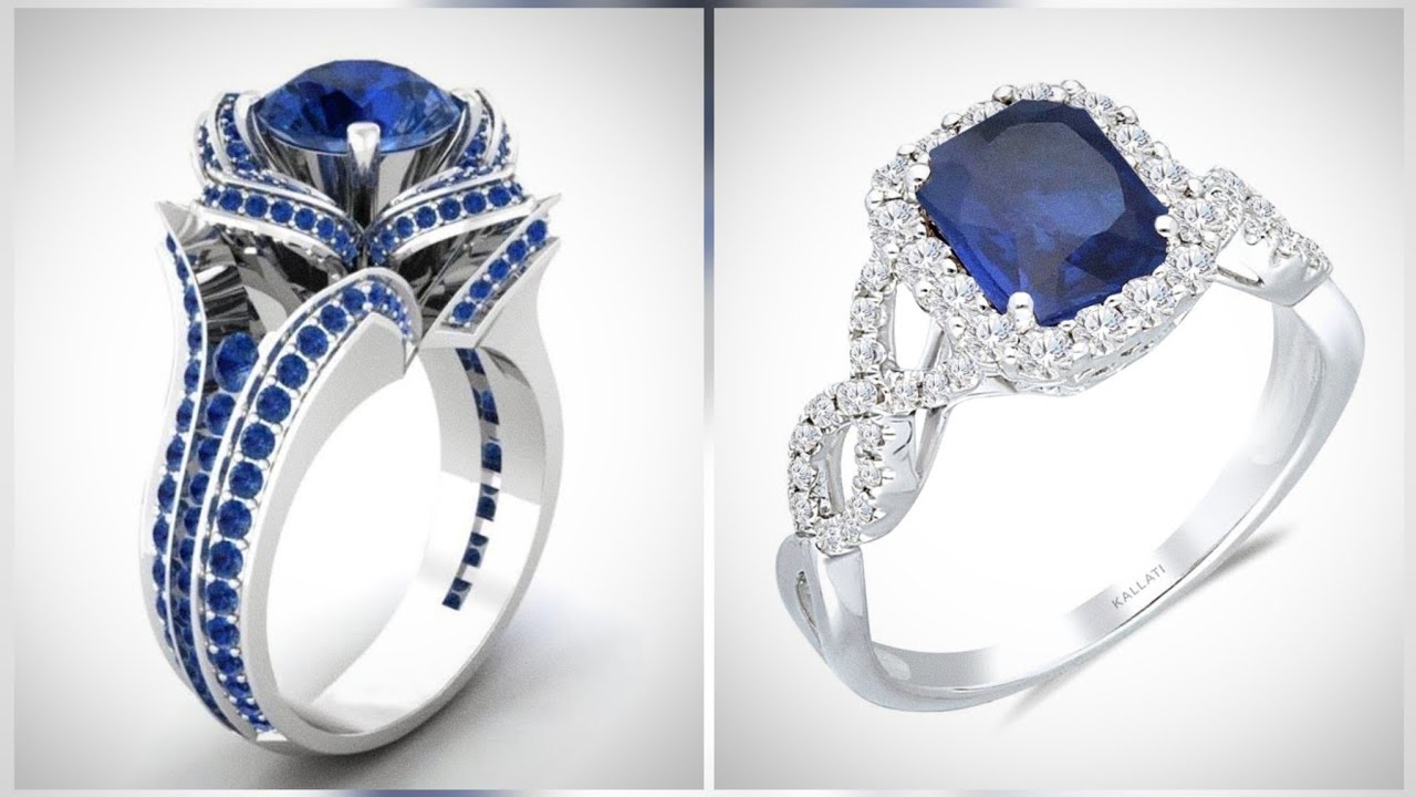 Most Decent And Beautiful Sapphire Rings Collection|| luxury engagement ...