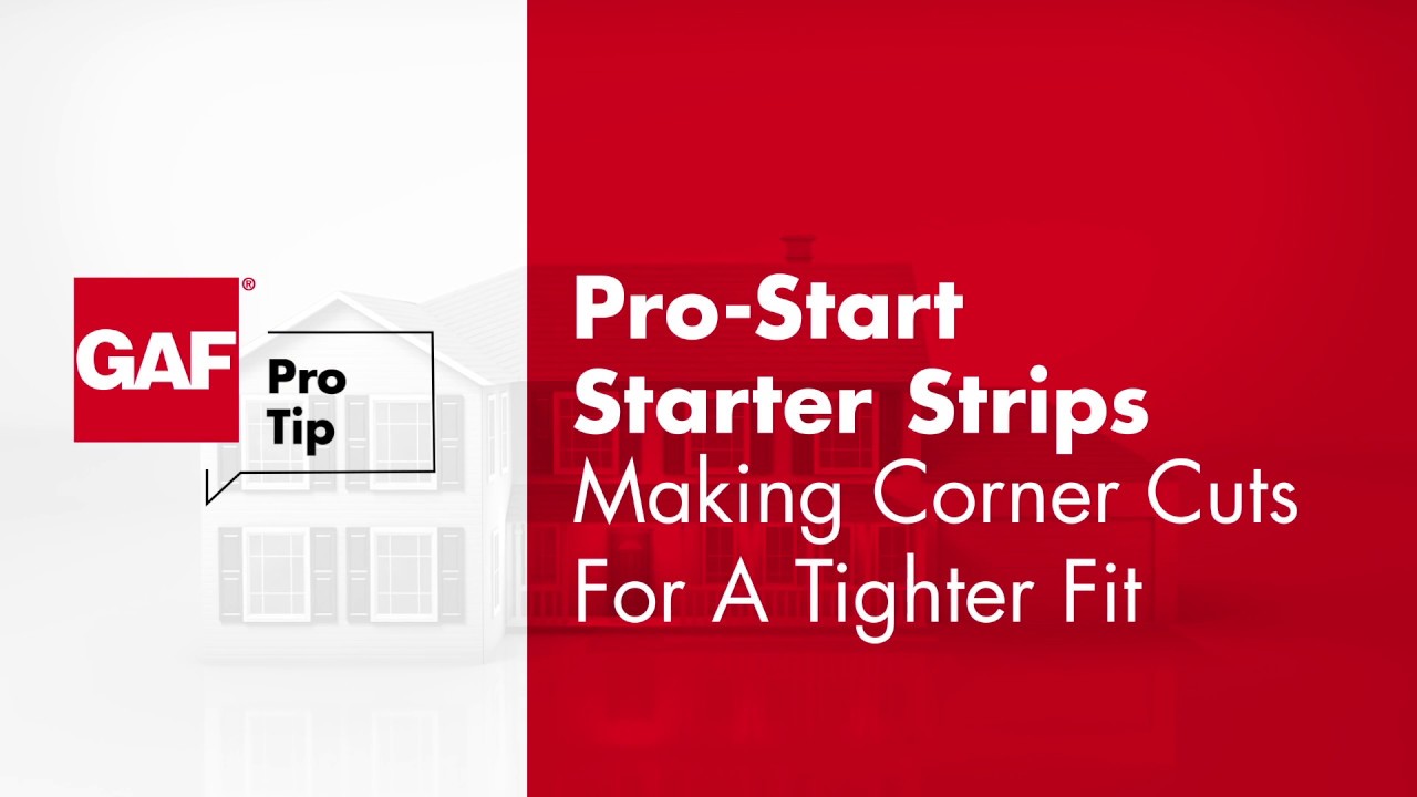 How to Fit Starter Strip Corners | GAF ProTip - YouTube