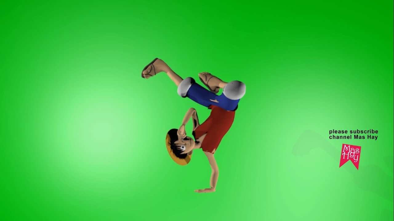 green screen luffy breakdance freestyle - YouTube