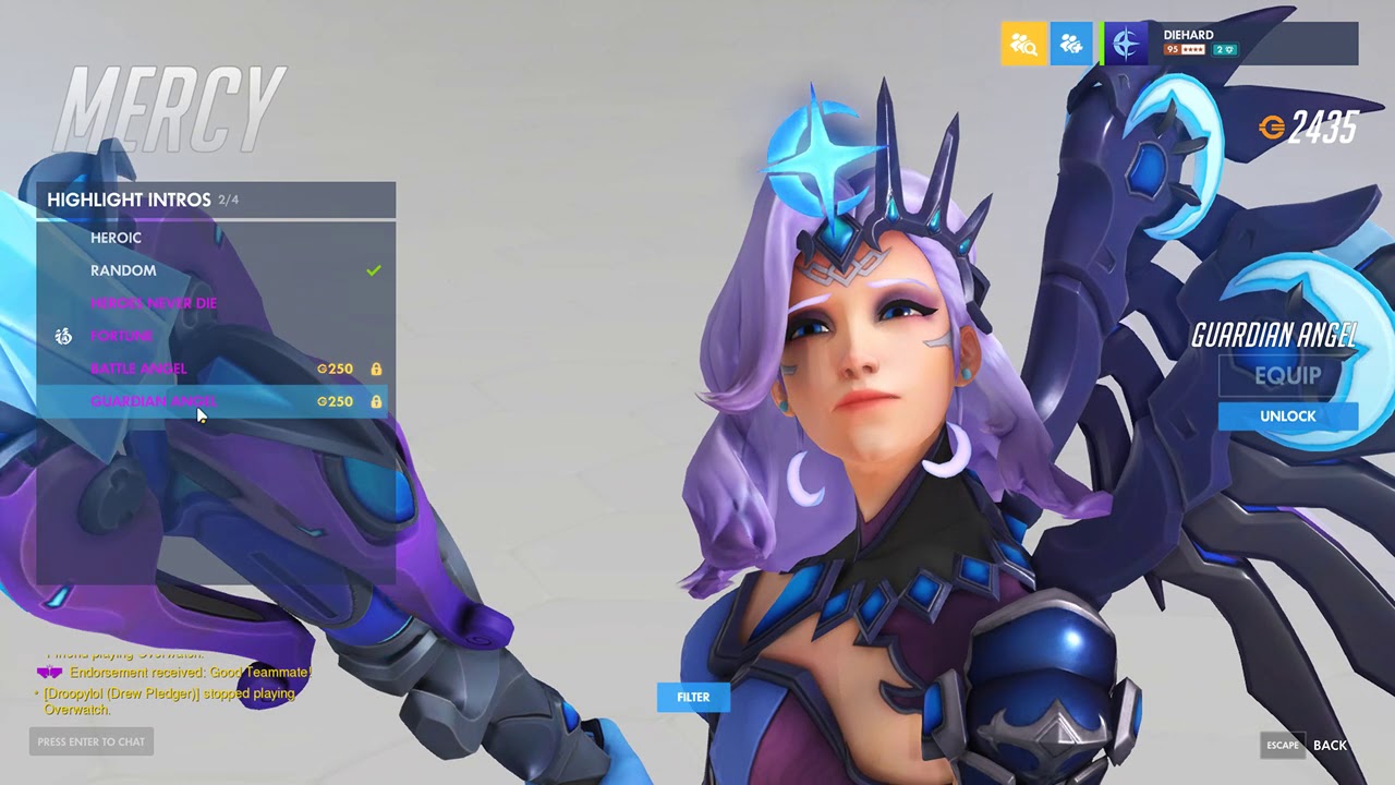 Overwatch : AllStars skin - Mercy Moon - YouTube