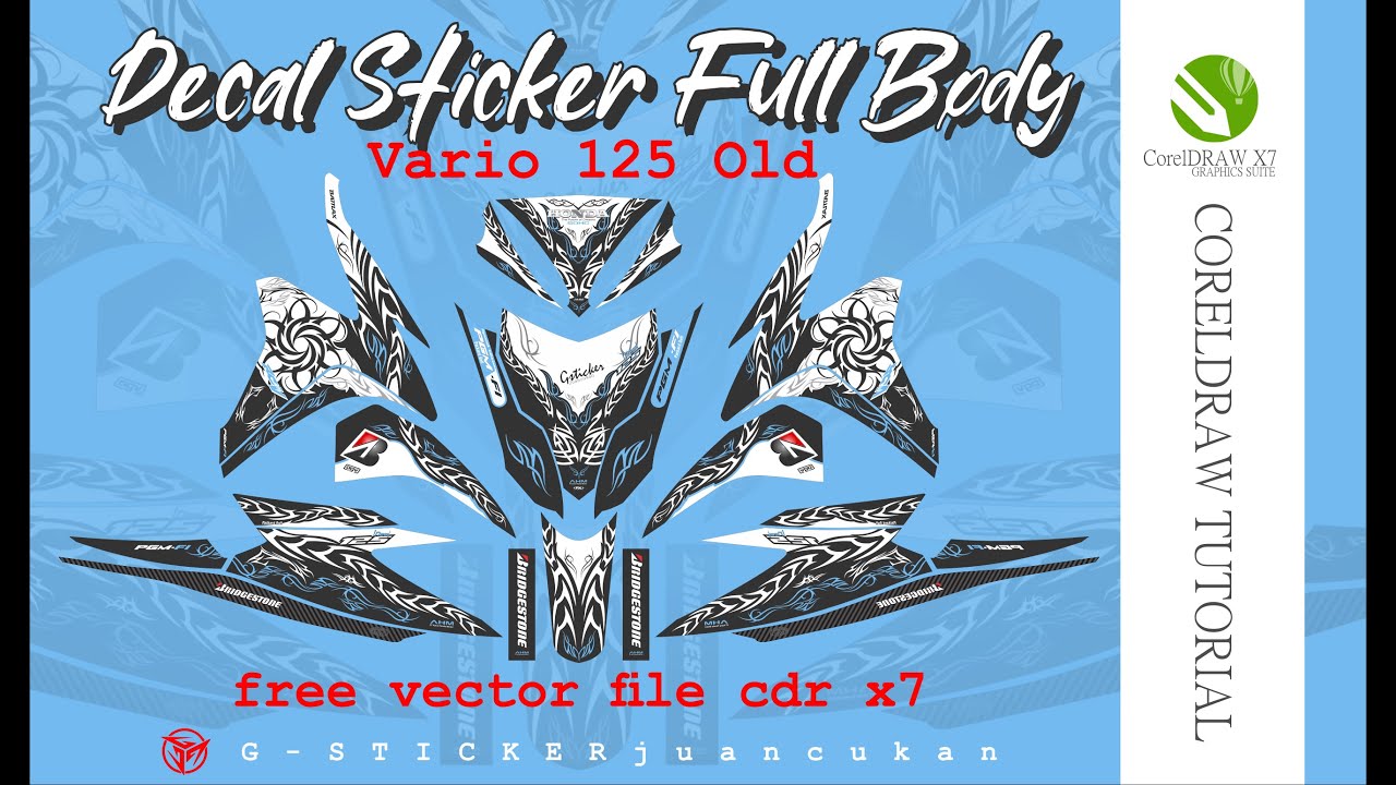 DECAL VARIO 125 OLD FULL BODY | CORELDRAW DESIGN - YouTube