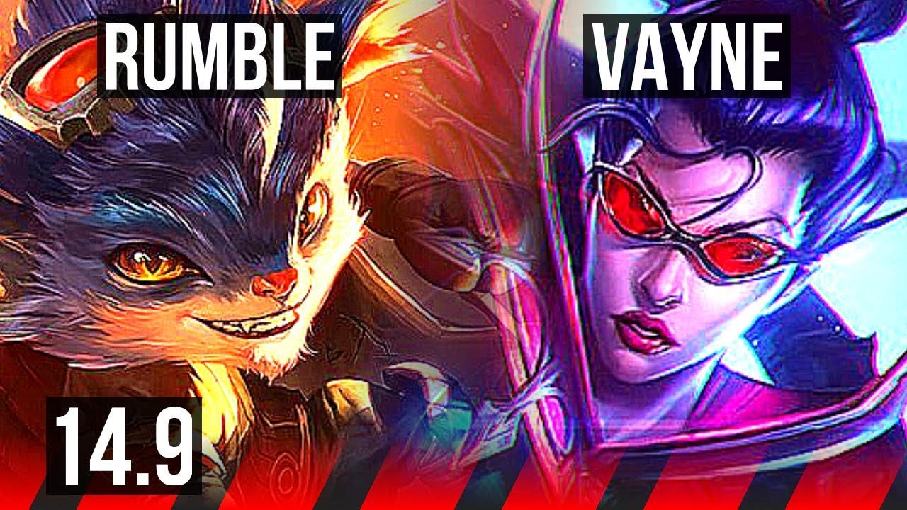 RUMBLE vs VAYNE (TOP) | 10/0/2, 6 solo kills, Legendary, 500+ games ...