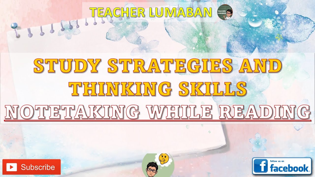 Study and Thinking Skills Notetaking While Reading - YouTube