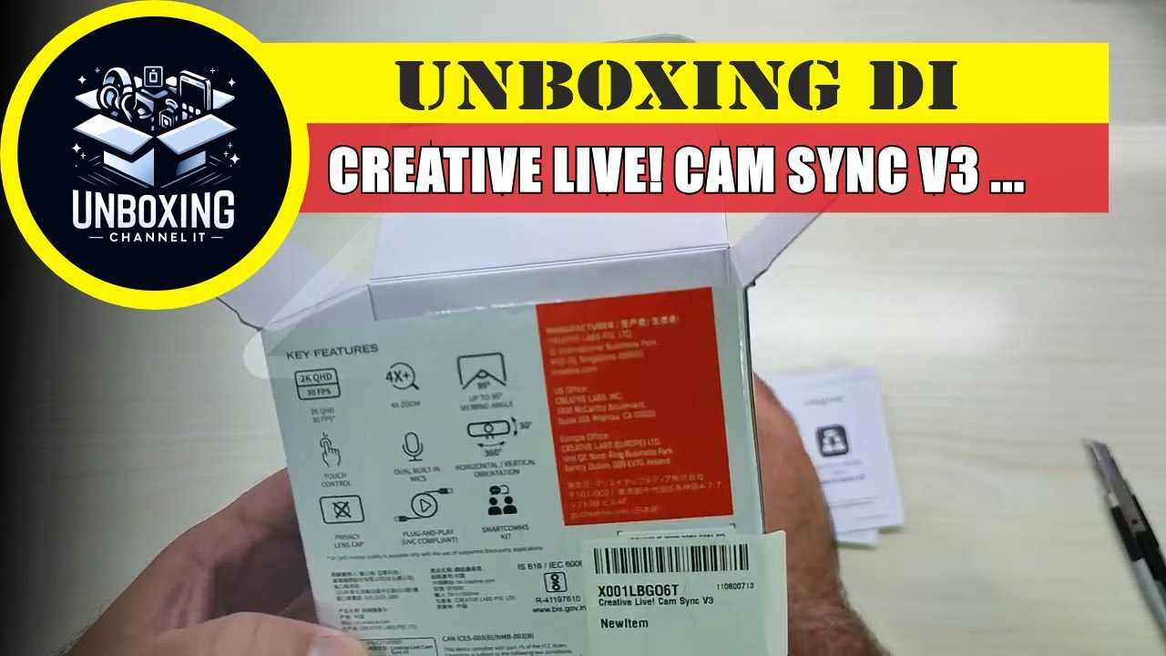 Creative Live! Cam Sync V3 2K QHD USB Webcam con zoom digitale 4X e ...