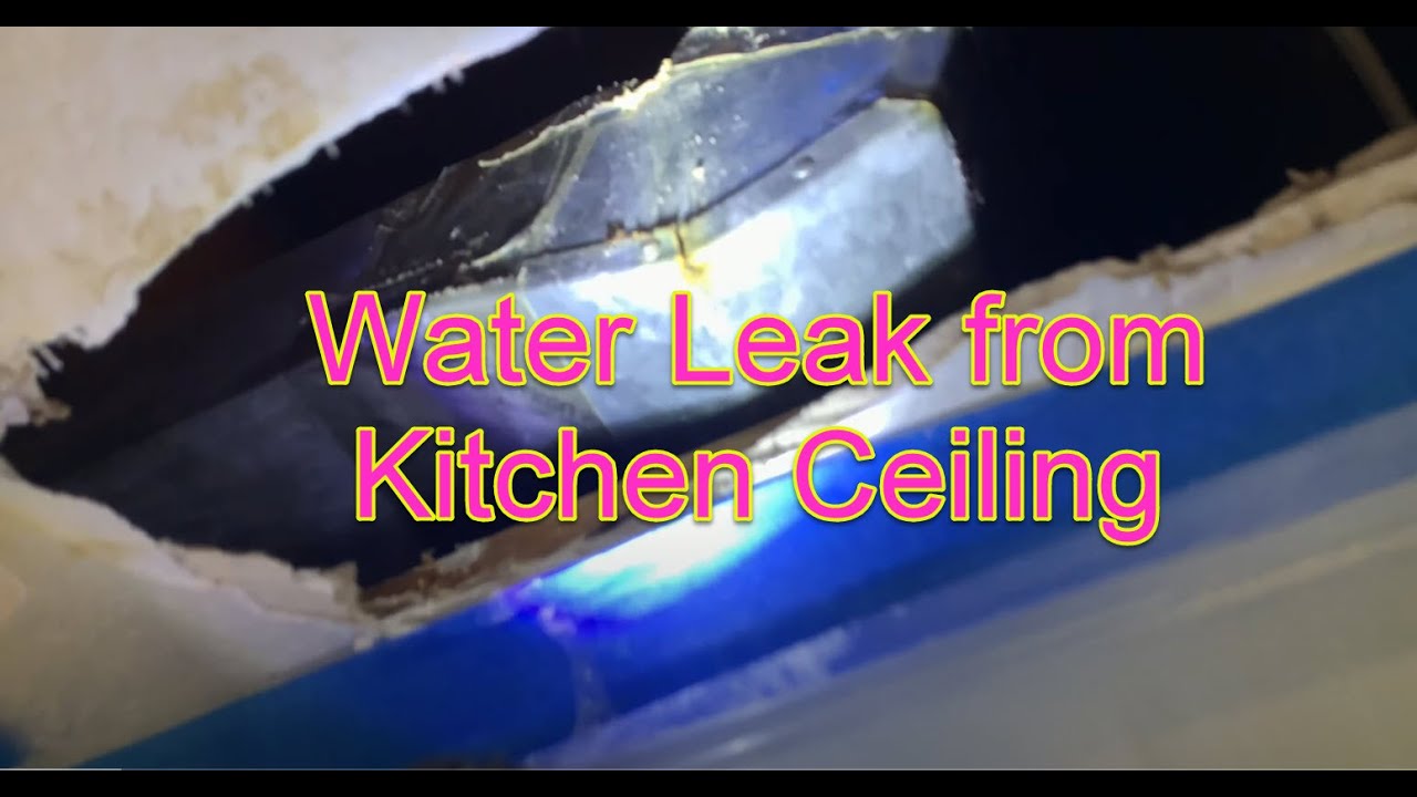 PT #1 Water Leak on Kitchen Ceiling with Yellow Stain - Found the ...