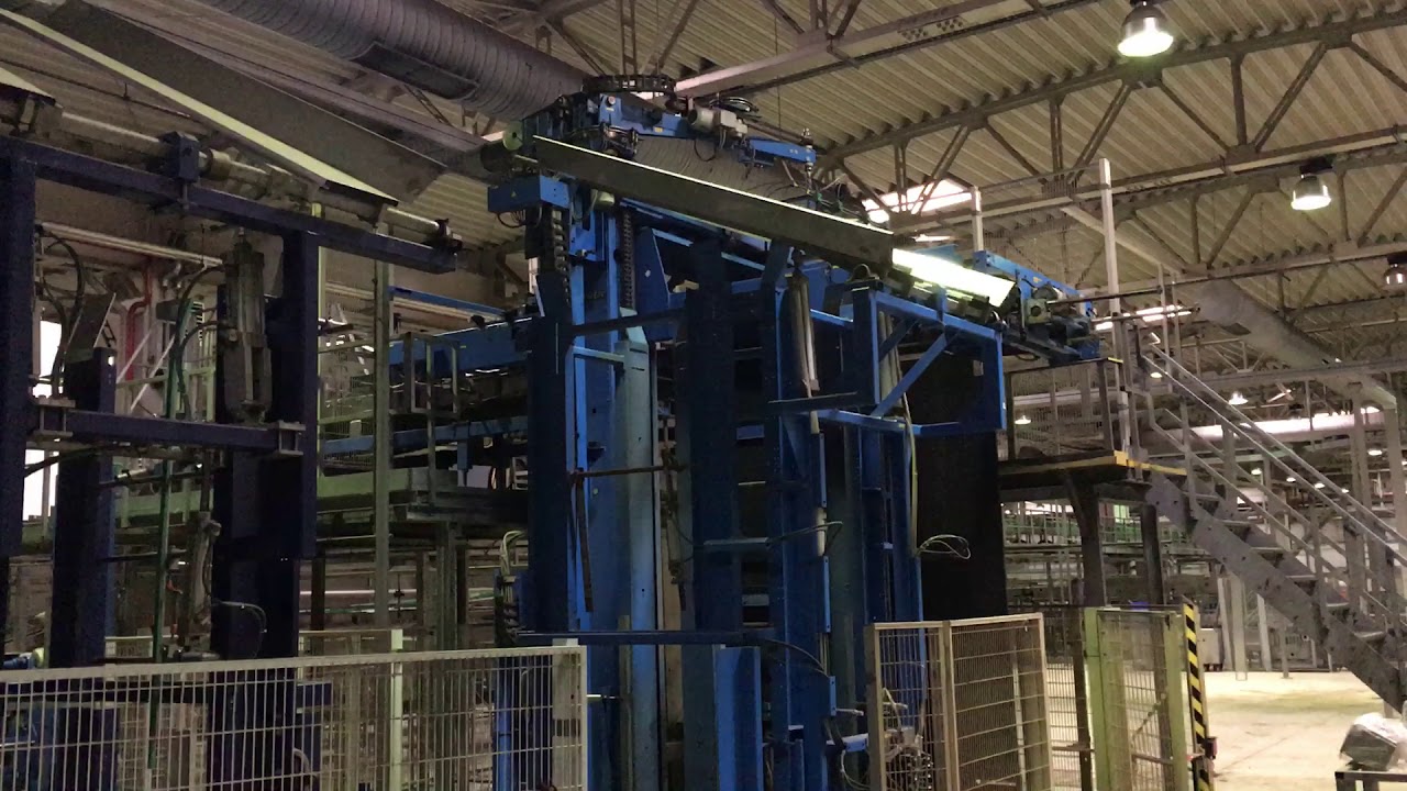 Krones Depalletizing System with double depals 1 - YouTube