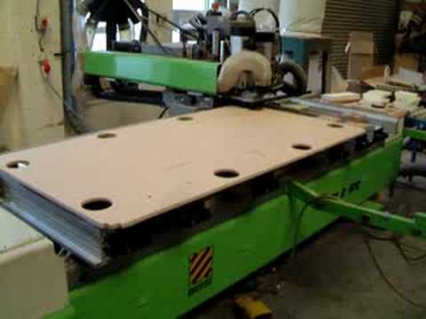 biesse cnc making pool table - YouTube