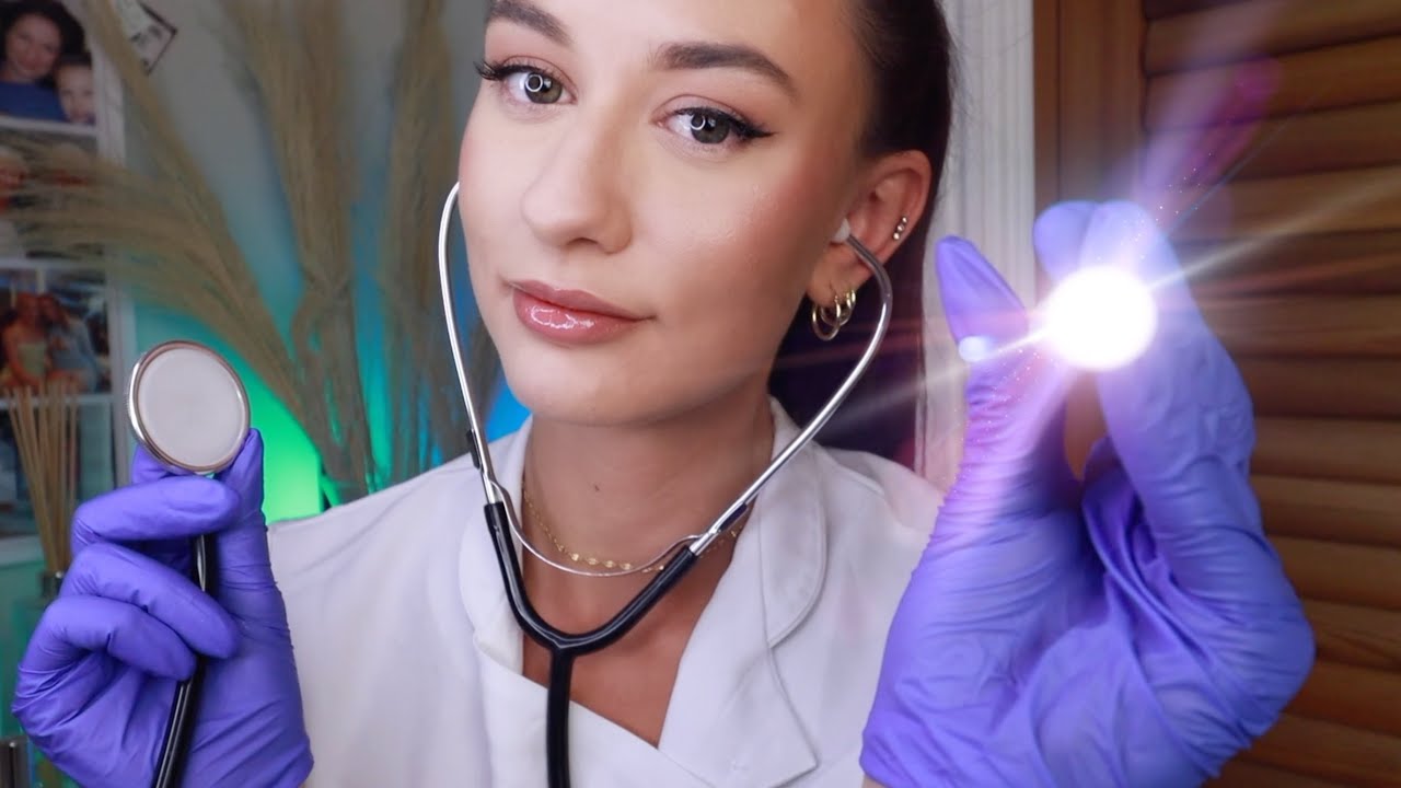 ASMR Medical Check Up Roleplay ~ Eye Exam, Ear Cleaning & Wellness ...
