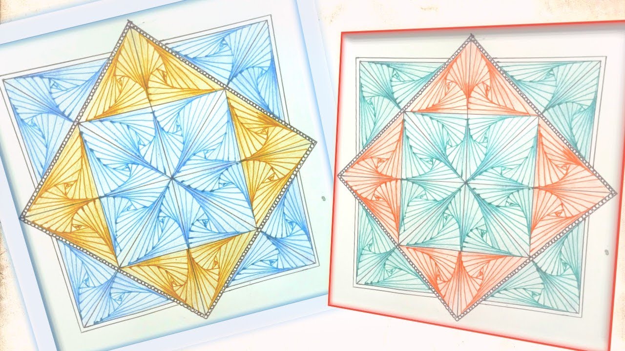 How to draw a Complex Zentangle Paradox / Zentangle Pattern for ...