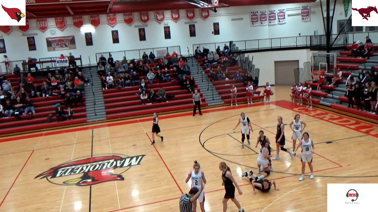 2020 0121 Mount Vernon Mustangs @ Maquoketa Cardinals Girls Varsity BBK ...