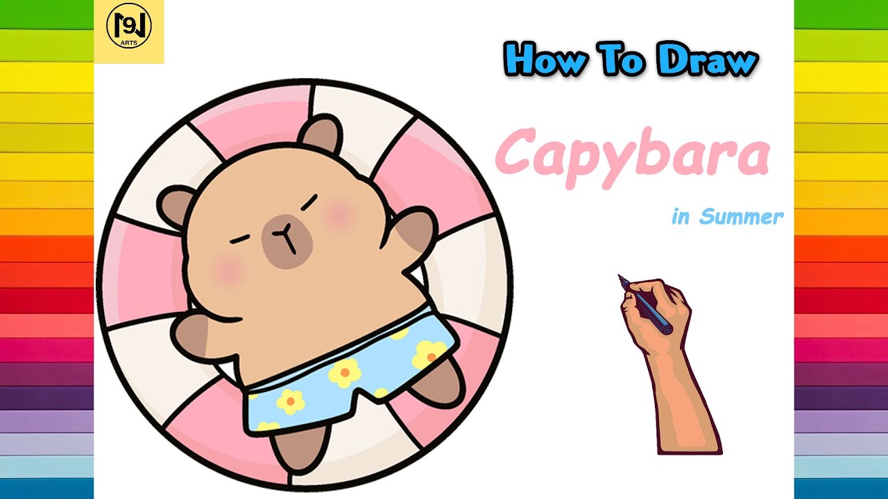 How To Draw Summer Capybara - YouTube