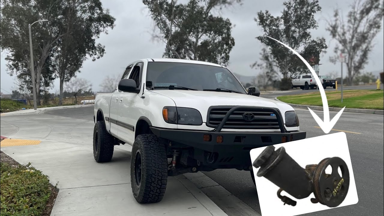 1st gen Tundra power steering pump - YouTube