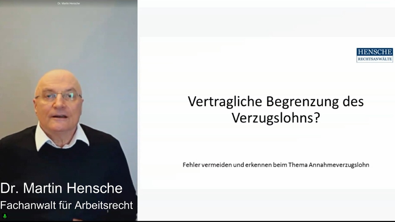 Vertragliche Begrenzung des Verzugslohns: Fehler vermeiden & erkennen ...
