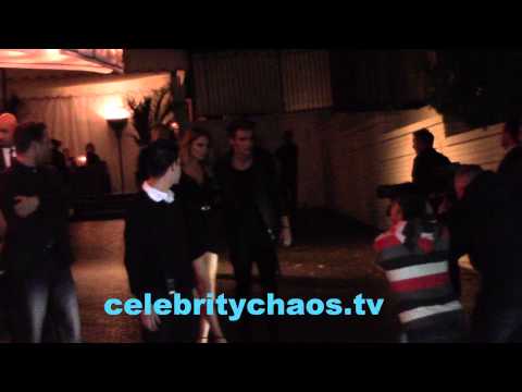 Union J Josh Cutherbert & Chloe Lloyd arrive to hollywood party