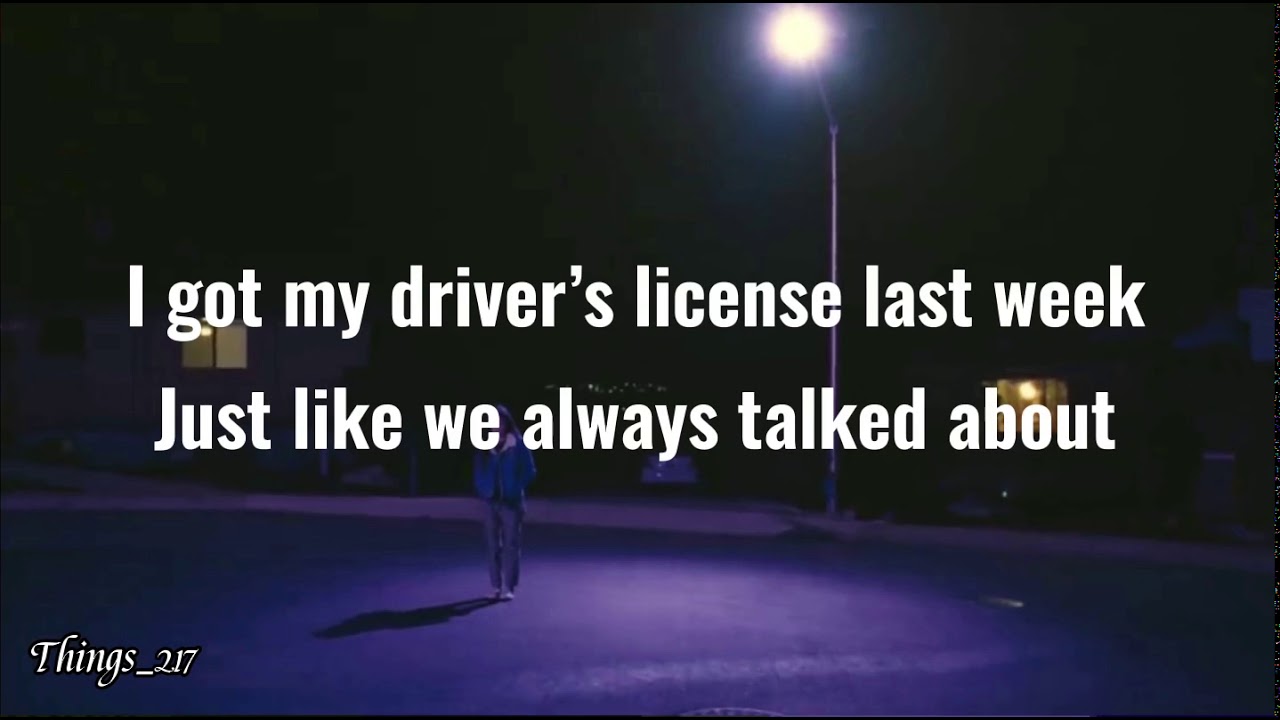 Drivers license (lyrics) - YouTube