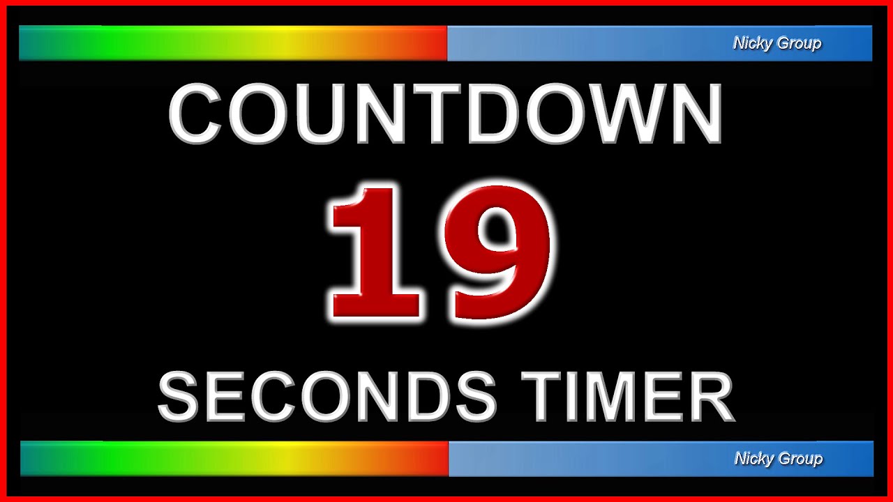 ⏰ 19 Seconds Timer - Countdown Full HD 1080p - Background Relaxing ...