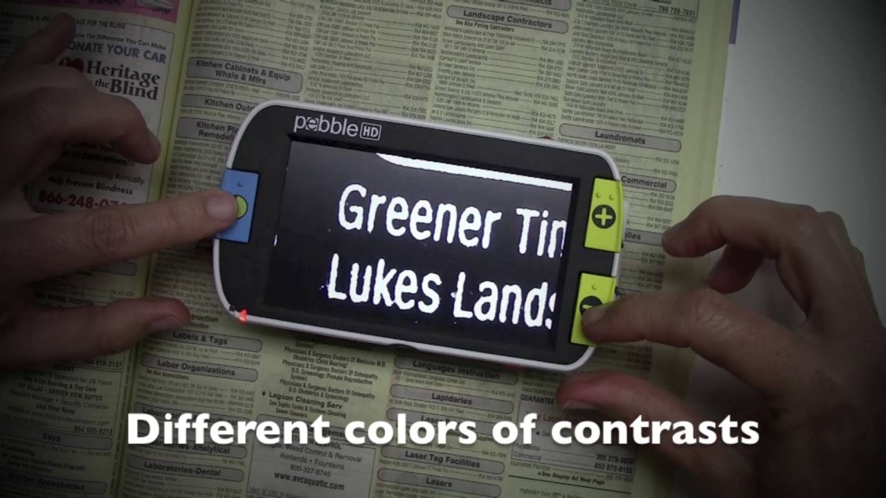 PEBBLE Portable Electronic Magnifier HD 4.3 - Enhanced Vision -Low ...