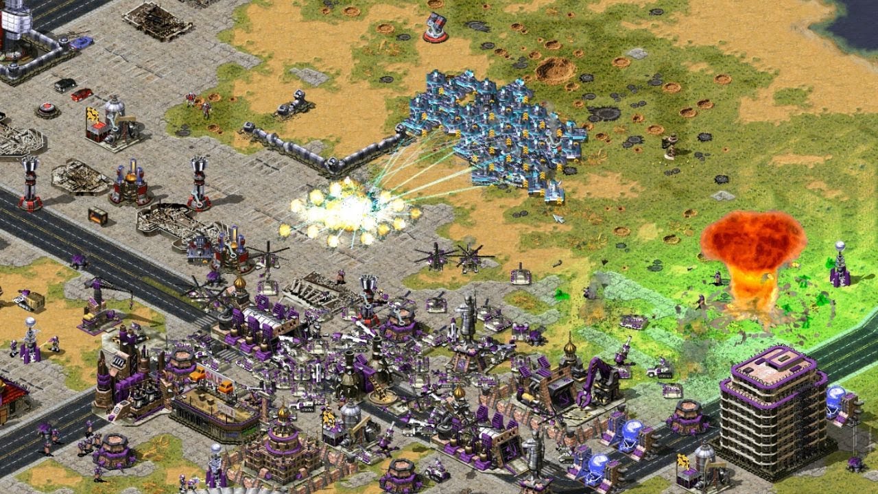 Red Alert 2 | Extra Hard Ai | 7 Vs 1 | Anytown Amerika Eatended Map ...
