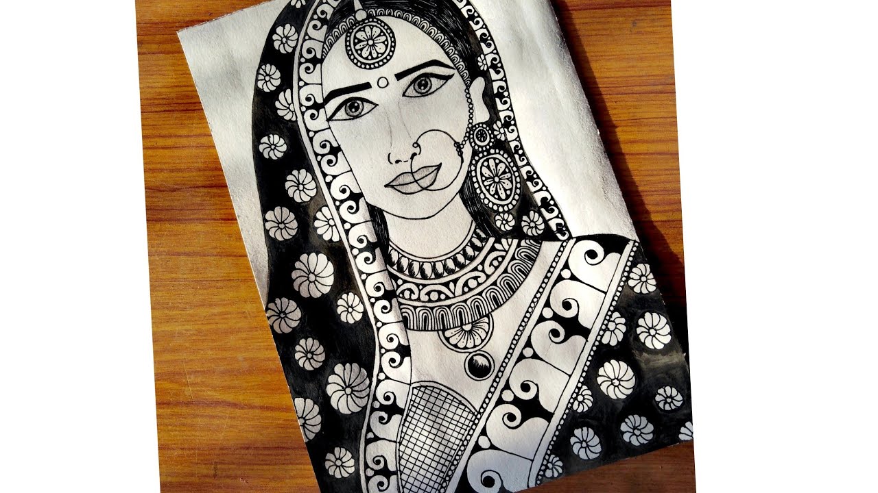 Bride Mandala art |How to draw mandala art for beginners | Doodle art ...