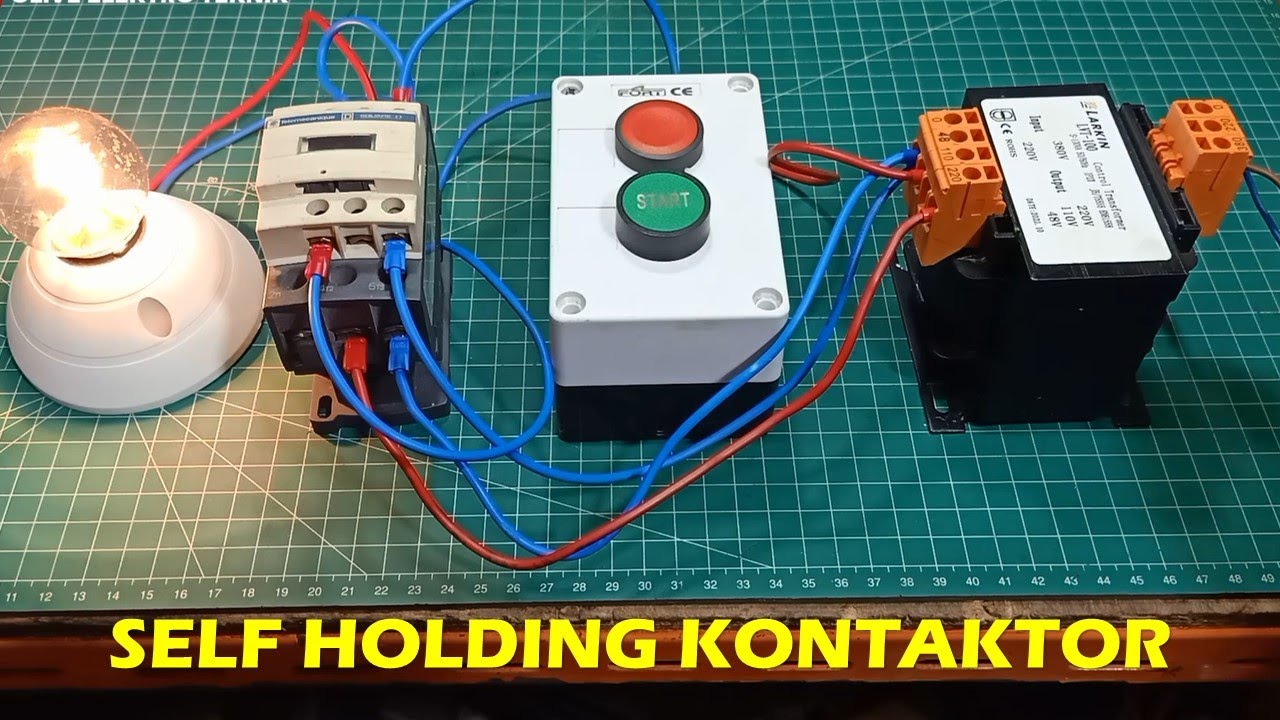 Merakit Rangkaian Self Holding Kontaktor - YouTube