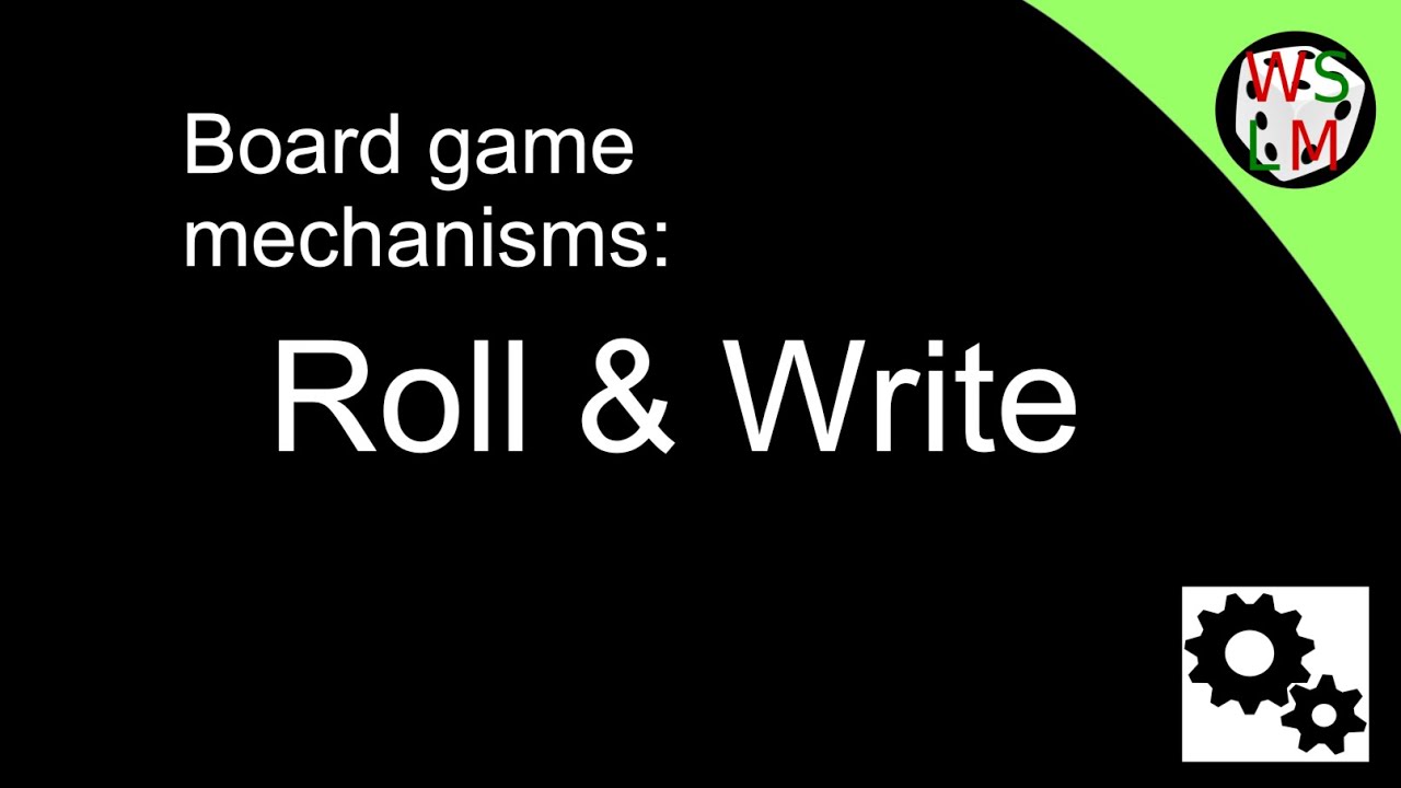 Board Game Mechanisms - Roll & Write - YouTube