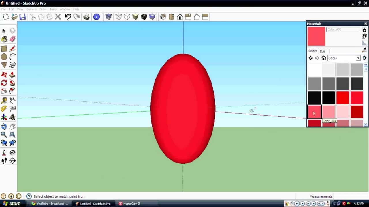 how to make a rugby ball in sketchup - YouTube