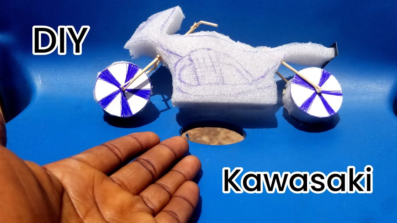 How to make simple motor bike at home _Mini Kawasaki - YouTube
